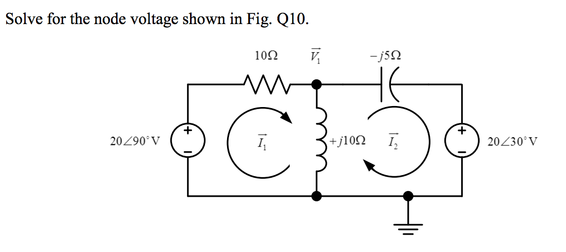 Solved Solve for the node voltage shown in Fig. Q10. | Chegg.com