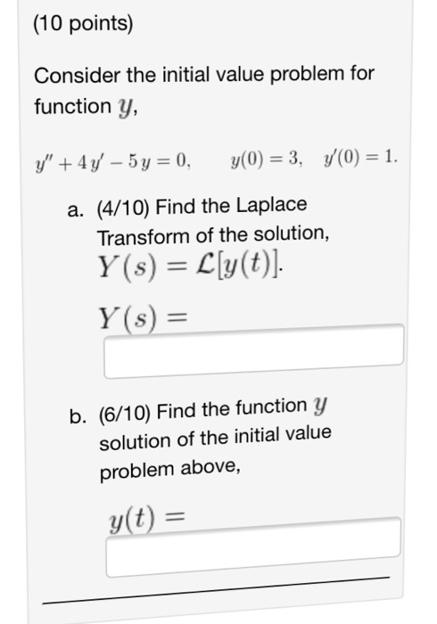 Solved Consider the initial value problem for function y, y" | Chegg.com