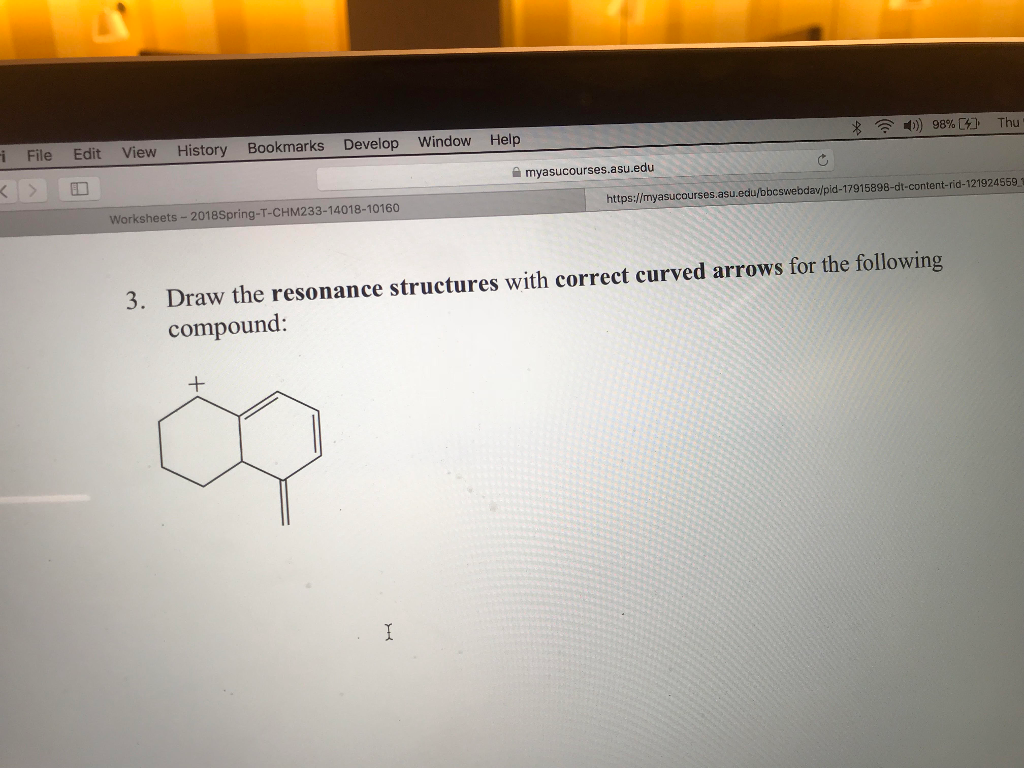 Solved Draw the resonance structures with correct curved | Chegg.com
