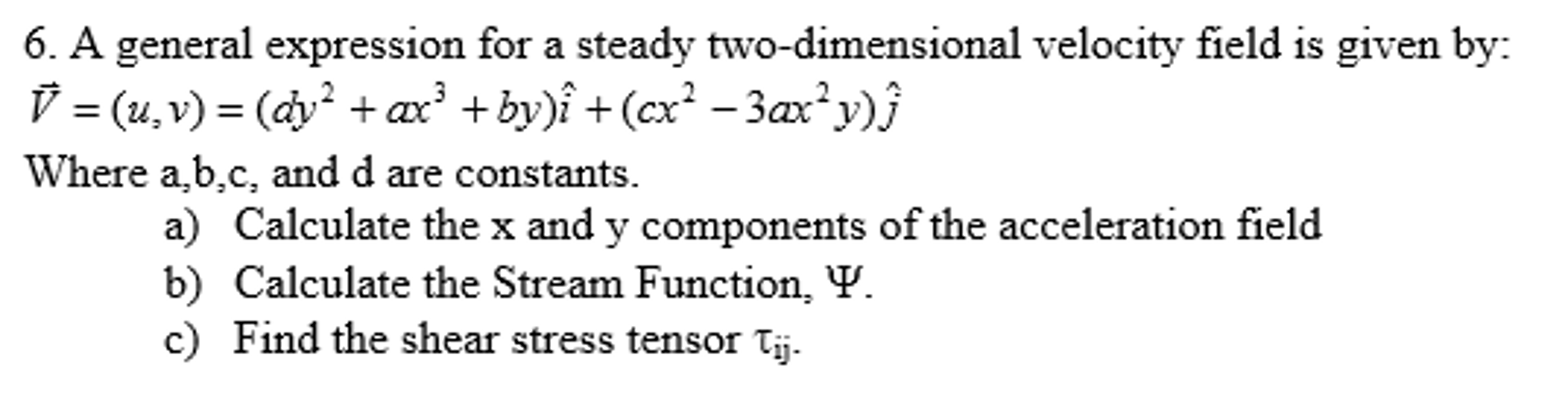 A general expression for a steady two-dimensional | Chegg.com