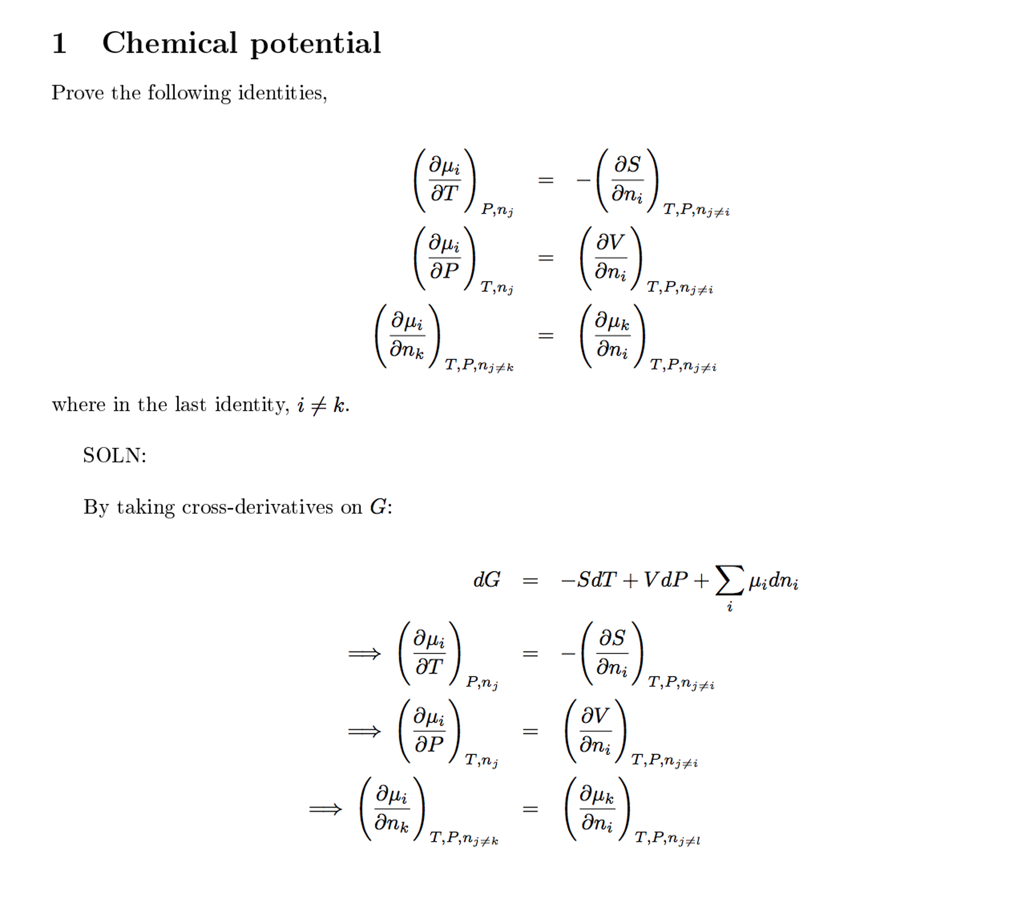 Physical Chemistry Thermodynamics