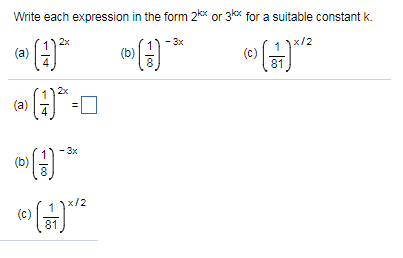 Solved Write each expression in the form 2 or 3 for a | Chegg.com