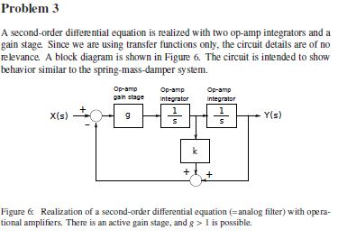 Solved Problem 3 A second-order differential equation is | Chegg.com