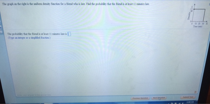 Solved The graph on the right is the uniform density | Chegg.com