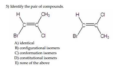 Solved Identify the pair of compounds. identical | Chegg.com