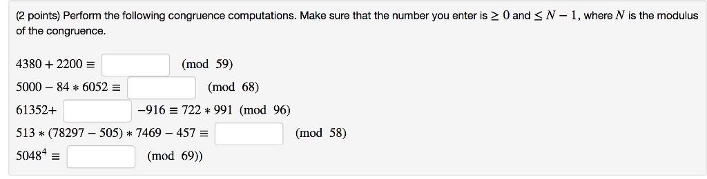 Solved 0 and sN - 1, where N is the modulus 2 points) | Chegg.com