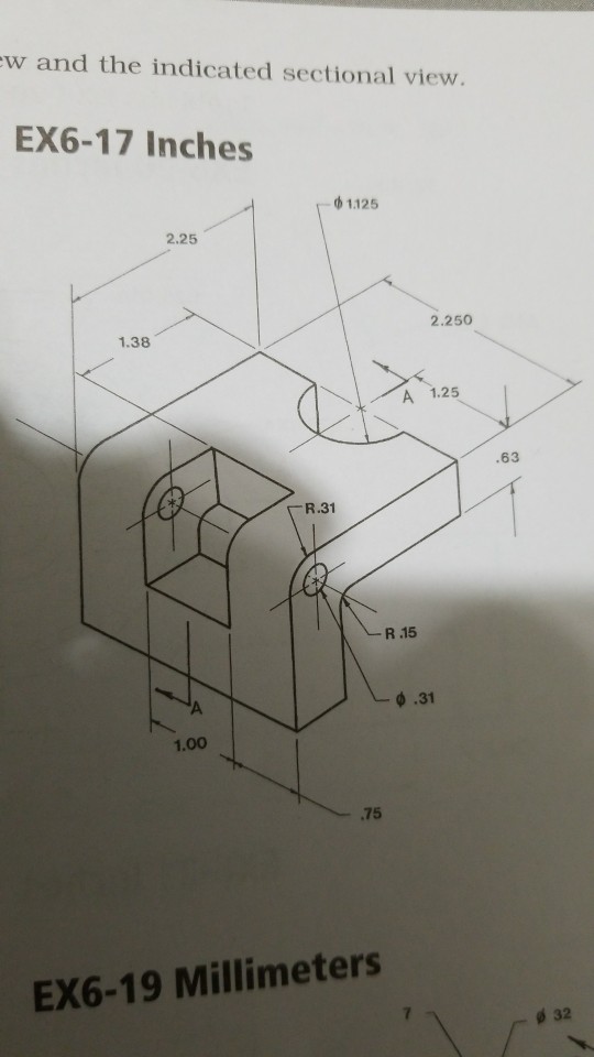 Solved 1.)Draw the sectional views B-B, C-C and D-D and also | Chegg.com