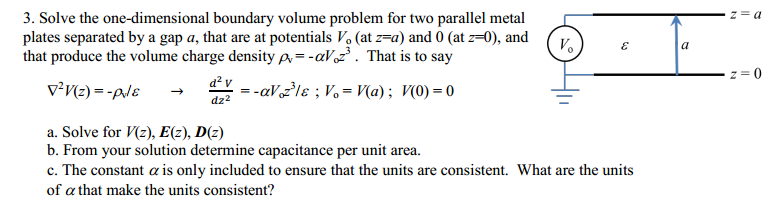 Solved Solve the one-dimensional boundary volume problem for | Chegg.com