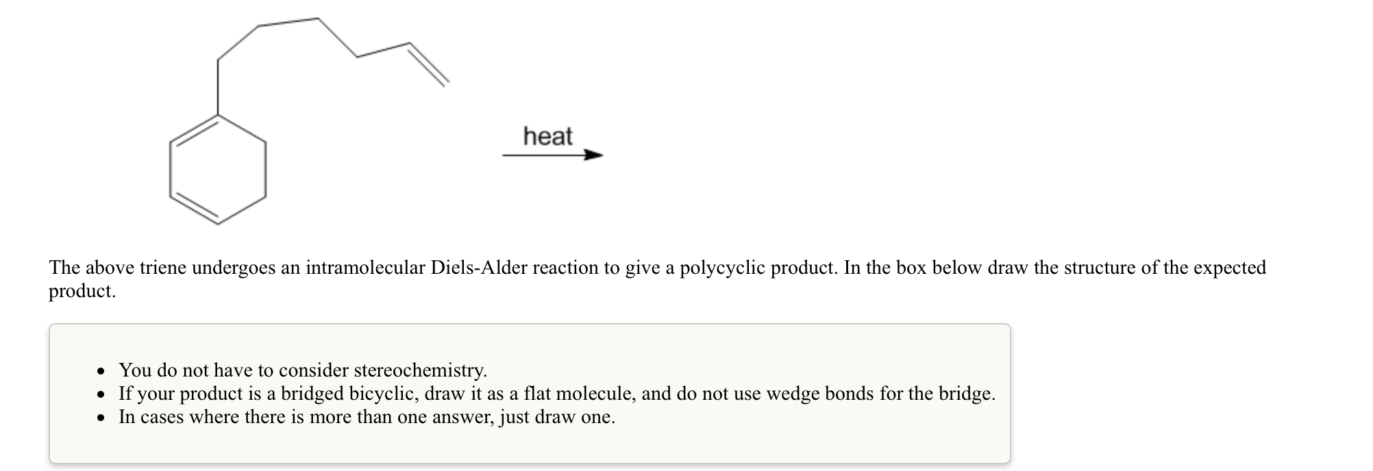 Solved The above triene undergoes an intramolecular | Chegg.com