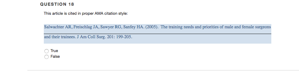Solved This article is cited in proper AMA citation style: | Chegg.com