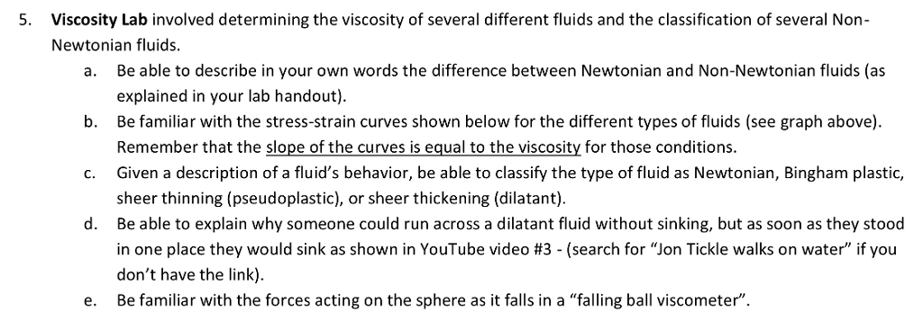 5 Viscosity Lab involved determining the viscosity of | Chegg.com