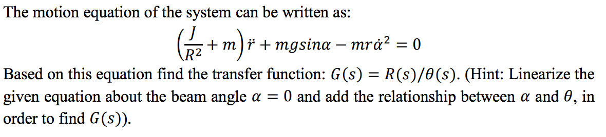 Solved Beam Ball Lever Arm Gear | Chegg.com