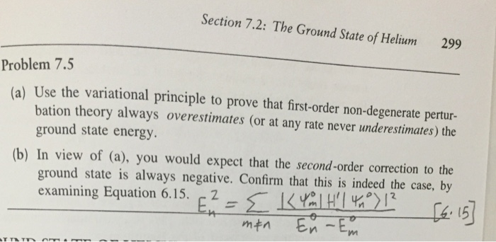 Solved Use the variational principle to prove that | Chegg.com