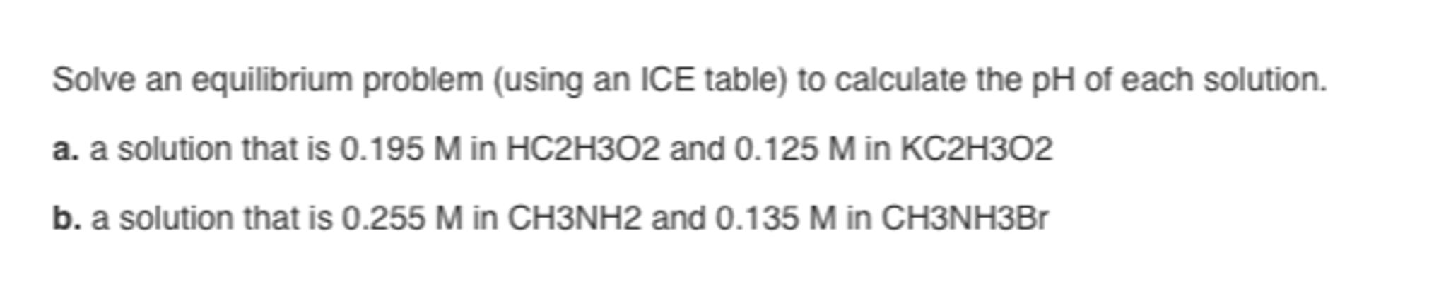 Solved Solve an equilibrium problem (using an ICE table) to | Chegg.com
