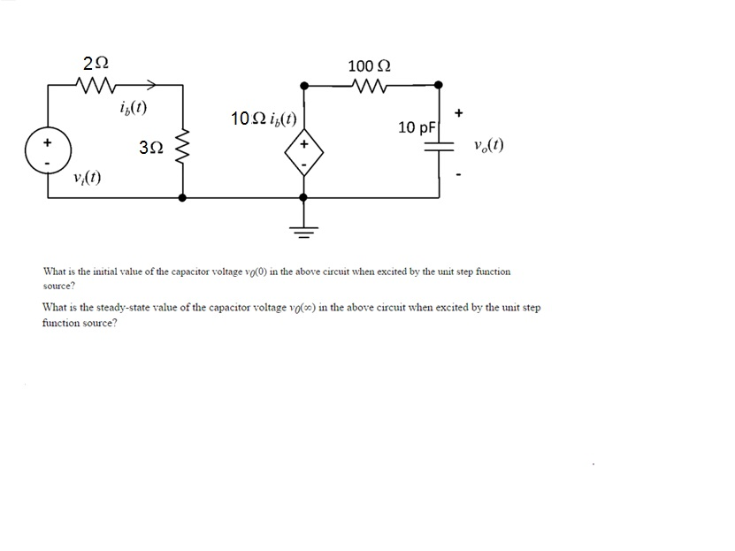 Solved Unit step function and capacitor voltage: The | Chegg.com