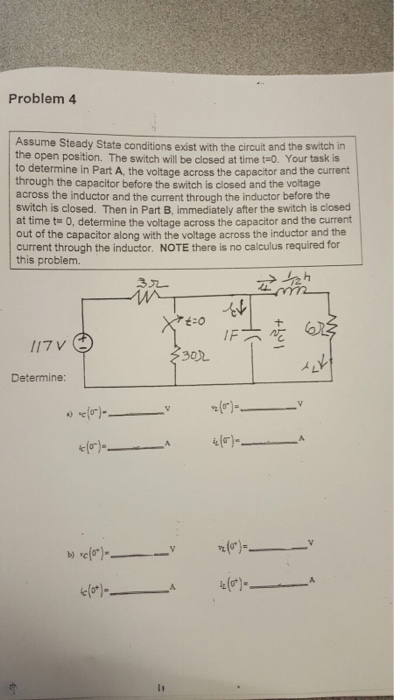 Solved Assume Steady State Conditions Exist With The Circuit