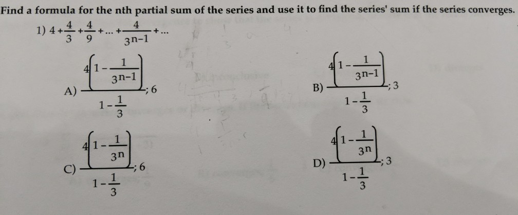 Solved Find a formula for the nth partial sum of the series | Chegg.com
