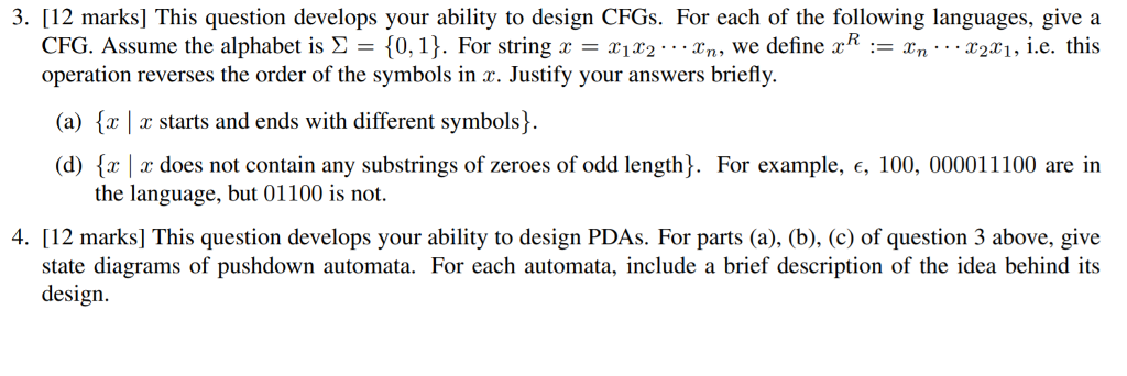 Solved 3. [12 marks] This question develops your ability to | Chegg.com