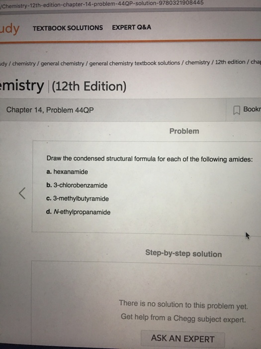 Solved Draw the condensed structural formula for each of the | Chegg.com