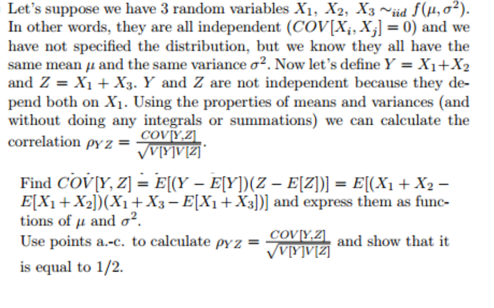 Solved Lets Suppose We Have 3 Random Variables X1 X2 X3 