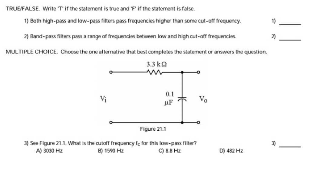 Solved Write 'T' if the statement is true and 'F' if the | Chegg.com