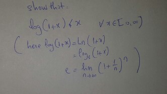 Solved Show that log(1 + x)