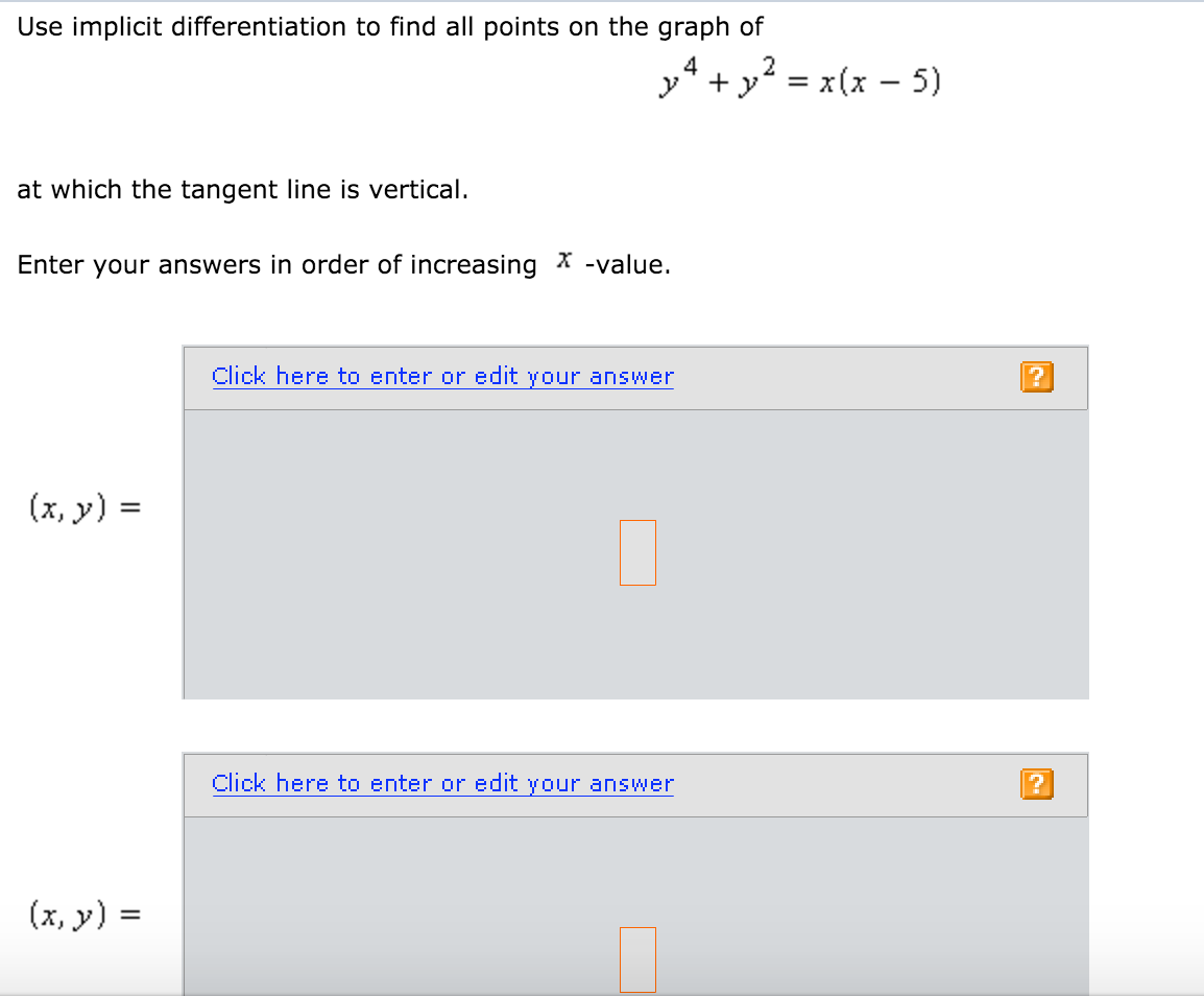 Solved Use implicit differentiation to find all points on | Chegg.com