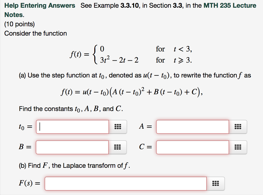 Solved Help Entering Answers See Example 3.3.10, in Section | Chegg.com