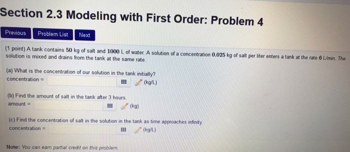 Solved Section 2 3 Modeling With First Order Problem 3