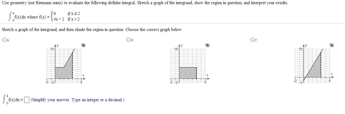 Solved Use geometry (not Riemann sums) to evaluate the | Chegg.com