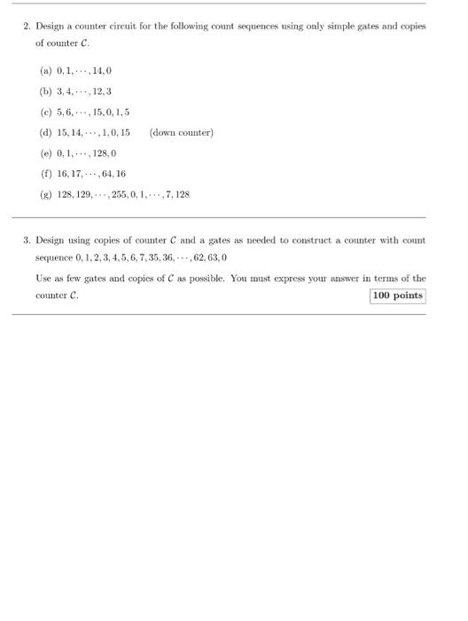 Solved Design a counter circuit for the following count | Chegg.com