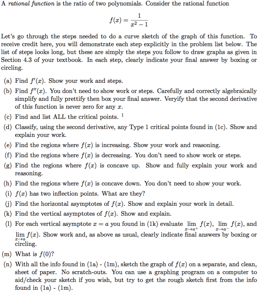 Solved A rational function is the ratio of two polynomials. | Chegg.com
