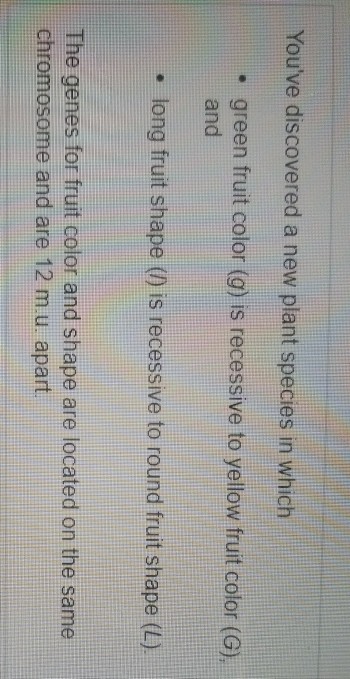 Solved You've discovered a new plant species in which green | Chegg.com