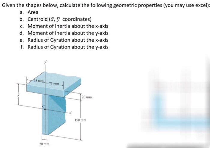 Solved Given the shapes below, calculate the following | Chegg.com