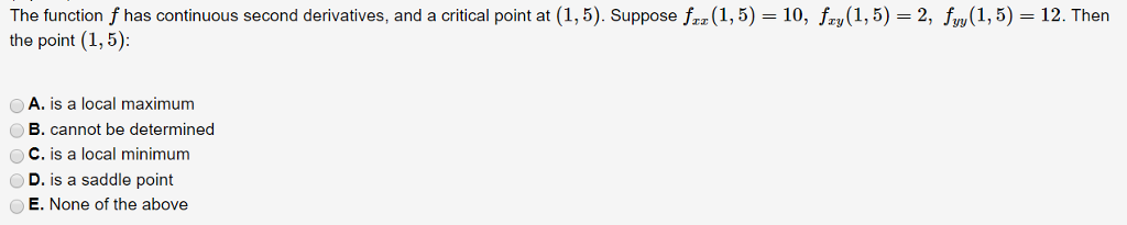 Solved The function f has continuous second derivatives, and | Chegg.com