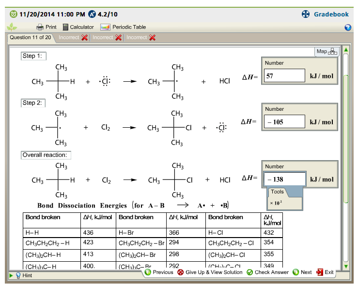 Solved Alkane halogenation is a two-step reaction, as shown | Chegg.com