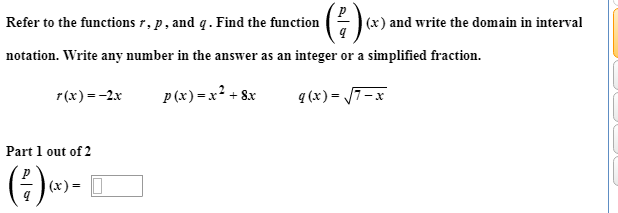 Solved Refer To The Functions R P And Q Find The
