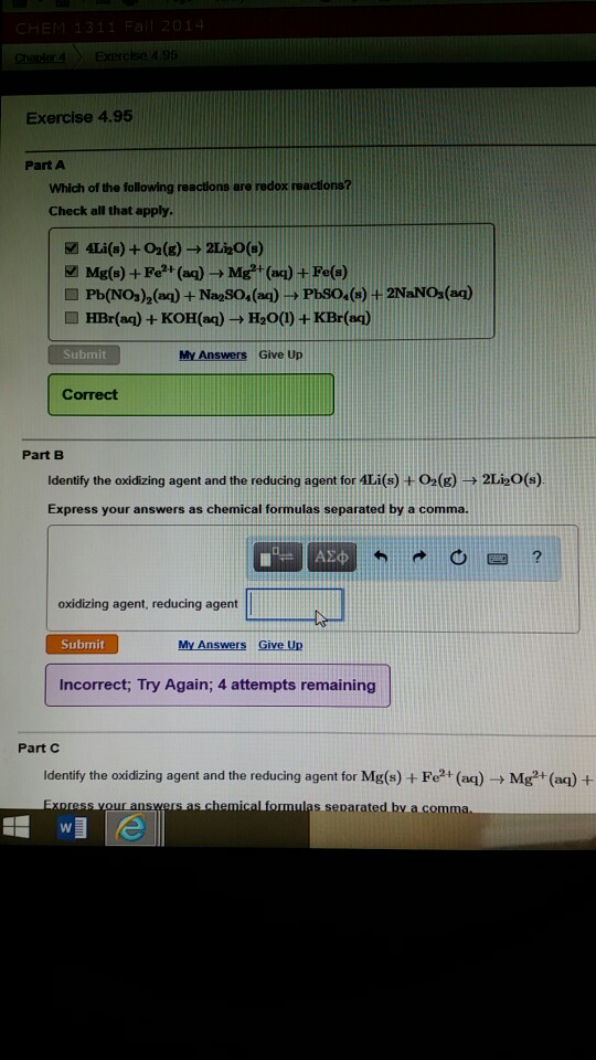 Solved Which of the following reactions are redox reactions? | Chegg.com