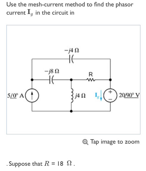 Solved Use the mesh-current method to find the phasor | Chegg.com