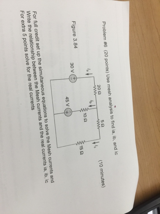 Solved Use mesh analysis to find ia, ib, and ic For full | Chegg.com