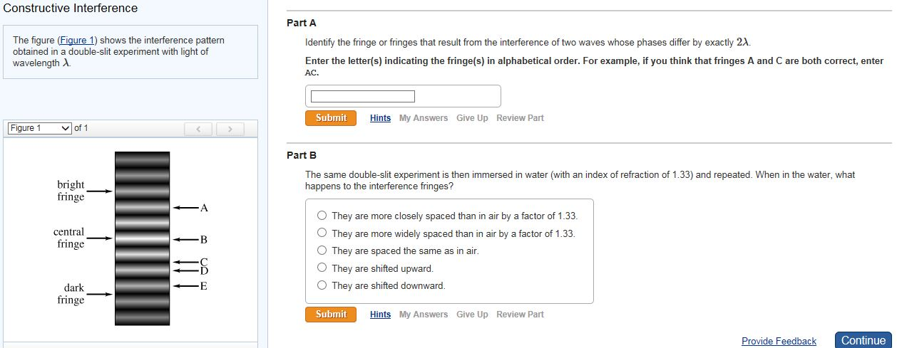 Solved Identify the fringe or fringes that result from the | Chegg.com