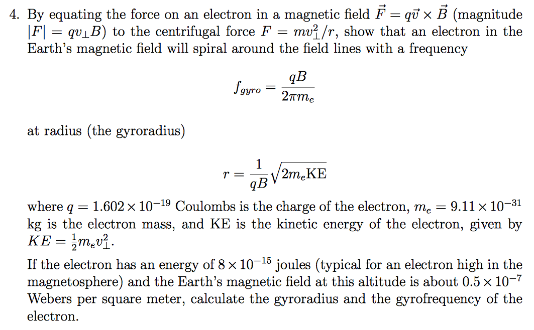 Solved 4. By equating the force on an electron in a magnetic | Chegg.com