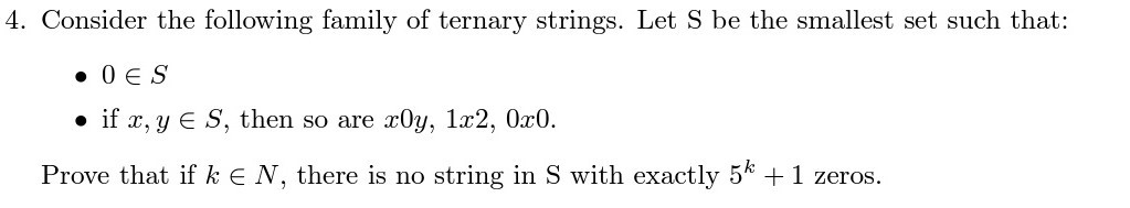 Solved 4. Consider the following family of ternary strings. | Chegg.com