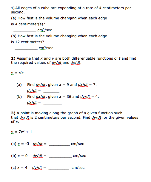 Solved All edges of a cube are expanding at a rate of 4 | Chegg.com