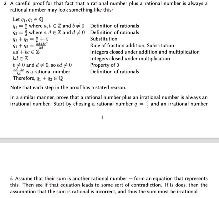 Solved A careful proof for that fact that a rational number | Chegg.com