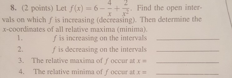 Solved 10. (1 point) Let f(x)-+3x-54. Find the open in- | Chegg.com