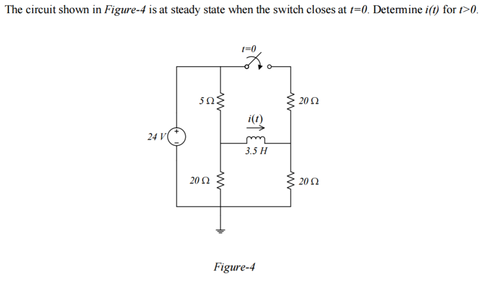 Solved The Circuit Shown In Figure 4 Is At Steady State When