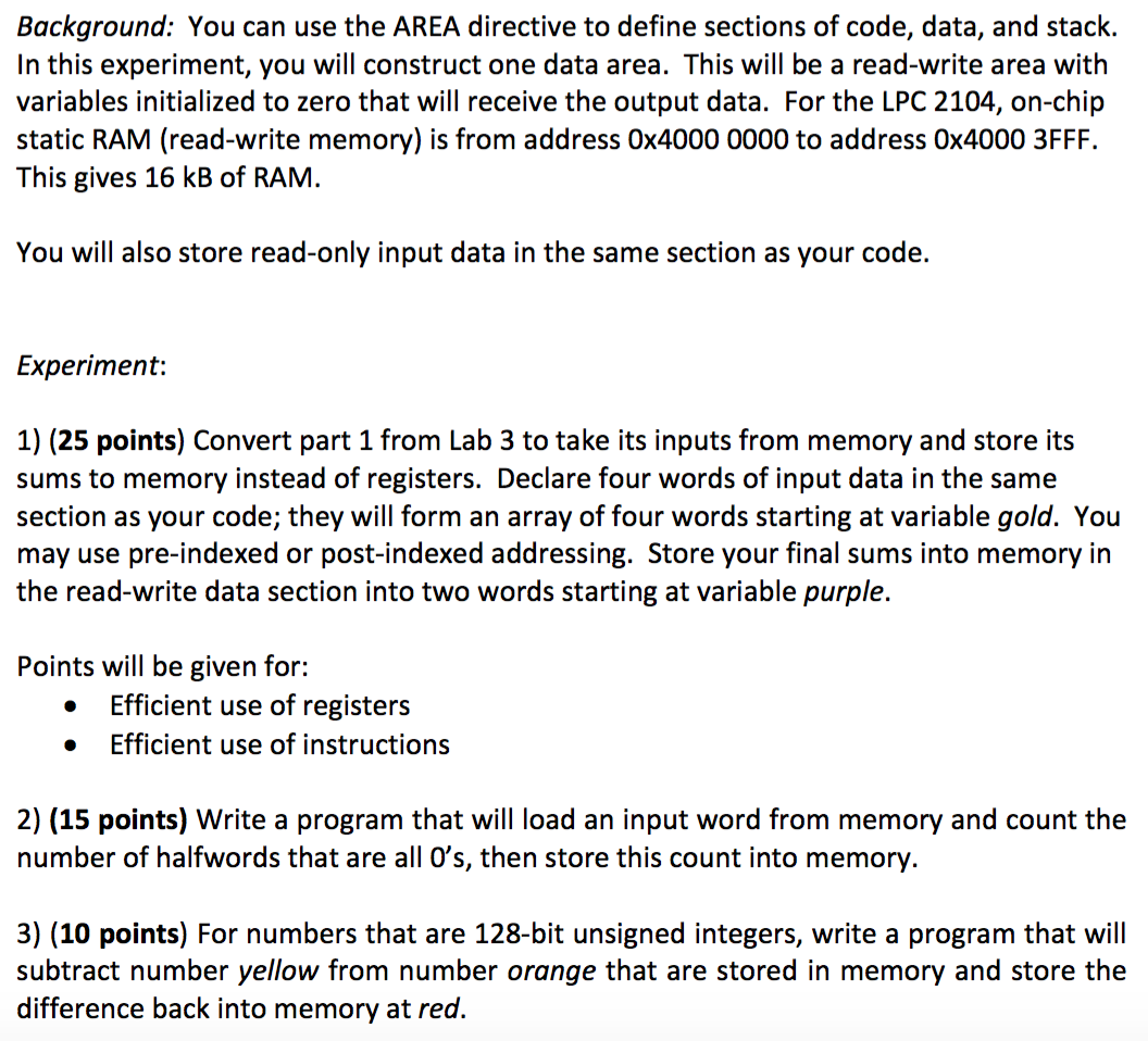 Using ARM assembly language in Keil uVision 4.3 | Chegg.com