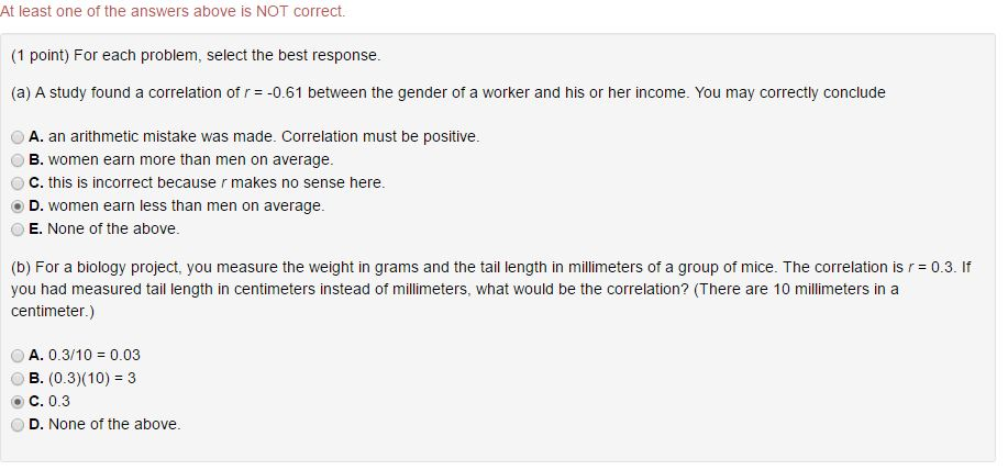 Solved For each problem, select the best response. (a) A | Chegg.com