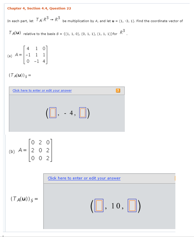 Solved Chapter 4, Section 4.4, Question 22 In each part, let | Chegg.com